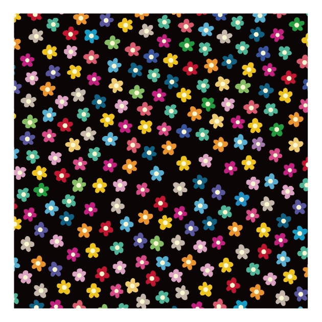 C4181 A4花紋紙-黑底小花 (25入) | 紙博館Paper Museum | 紙素材專家